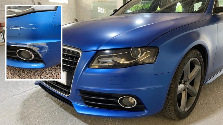 Vinyl Wrap Accident Repair Audi A4 | LADZ Wrap N Tint